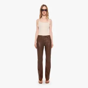 MOTHER The Insider Sneak Bootcut Jeans - Brown