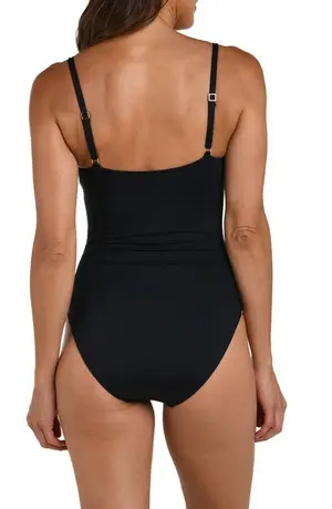 La Blanca Ruched One-piece Swimsuit