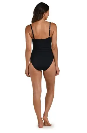La Blanca Ruched One-piece Swimsuit