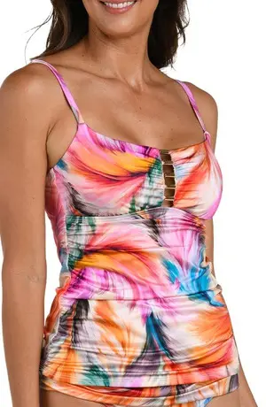 La Blanca Feathered Impression Tankini Top