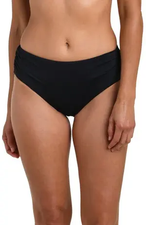 La Blanca Mid-rise Bikini Bottom - Black