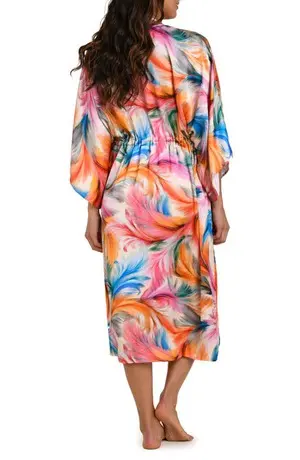 La Blanca Feathered Print Cover-up