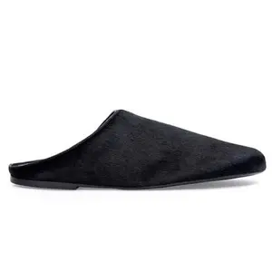 Black Suede Studio Sock Mules Clogs For Women
