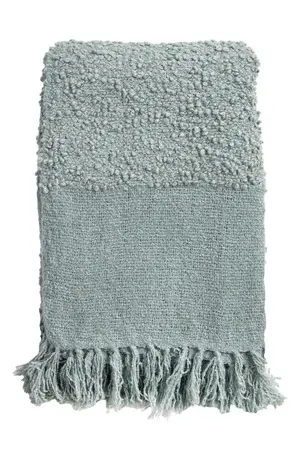 POM POM AT HOME Murphy Oversize Bouclé Throw Blanket - Seaglass