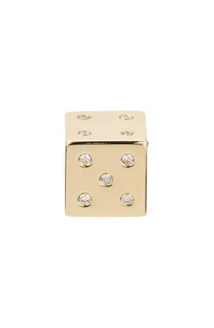 Adina Reyter Diamond Dice Pendant - 14k Yellow Gold
