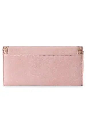 Brahmin Veronica Croc Embossed Leather Wallet - Blush