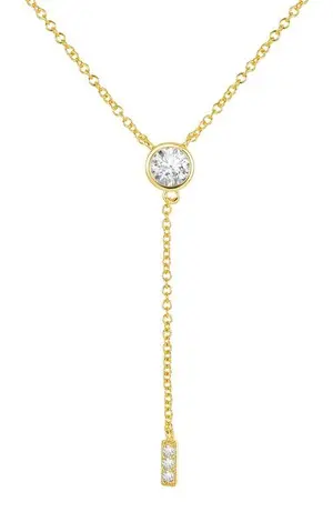 UNTAMED PETALS Pilar Crystal Drop Pendant - Gold