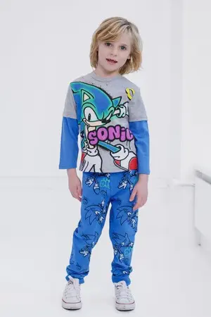 SEGA Sonic The Hedgehog T-shirt And Fleece Pants Set