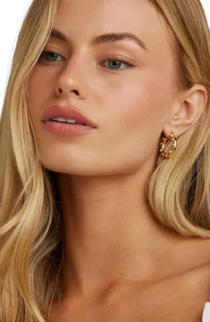 UNTAMED PETALS Paris Pearl Hoop Earrings