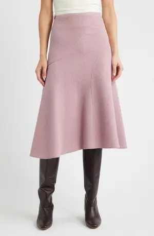 BOSS Vicena Maxi Boiled Wool Skirt - Rose Haze