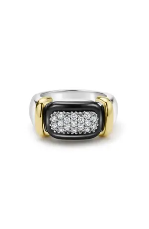 Lagos Diamond And Ceramic Ring