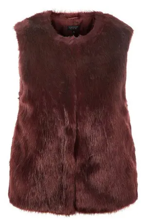 Topshop Clair Faux Fur Vest