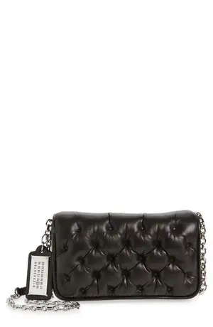MAISON MARGIELA Glam Slam Leather Wallet On A Chain - Black