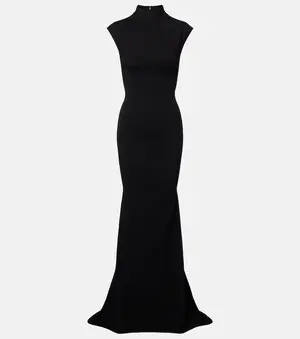 Jacquemus Alba Crêpe Jersey Maxi Dress - Black