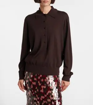 Dries Van Noten Wool Polo Shirt