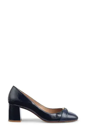 LK BENNETT Kate Leather Pumps - Navy