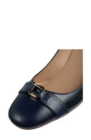 LK BENNETT Kate Leather Pumps - Navy