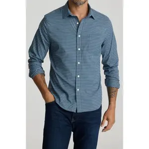 UNTUCKIT Delune Check Performance Button-up Shirt - Green Blue