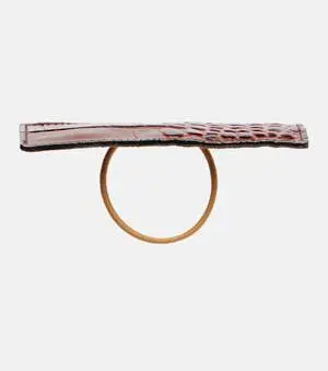 JENNIFER BEHR Snake-effect Leather Hair Tie