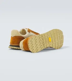 Visvim Fkt Runner Suede-trimmed Sneakers - Brown