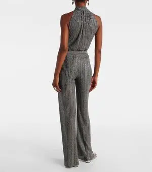 Missoni Sequined Lurex Palazzo Pants In Silver And Grey Tones - Metallic