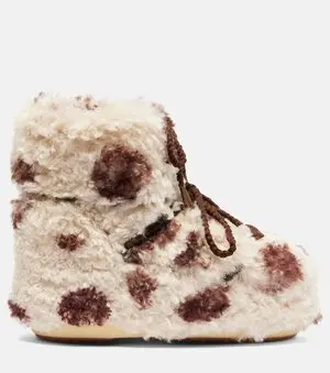 Moon Boot Icon Cow-print Snow Boots - Brown