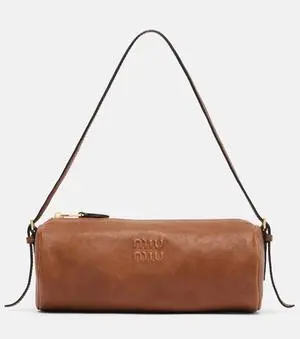 Miu Miu Logo Leather Shoulder Bag