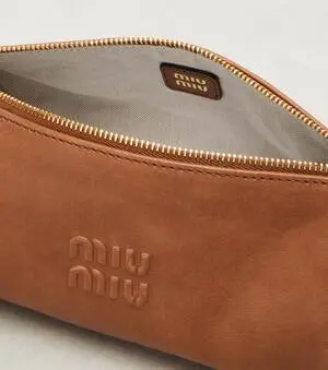 Miu Miu Logo Leather Shoulder Bag