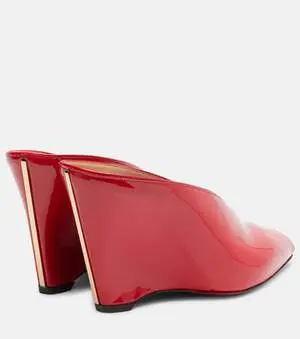 FERRAGAMO Alicia Leather Mules - Red