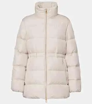 Moncler Brossette Quilted Down Jacket - White