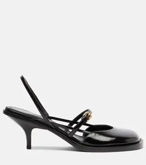 Dries Van Noten Leather Slingback Pumps
