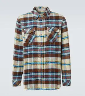 GOD'S TRUE CASHMERE Plaid Cashmere Shirt With Sunstone - Multicoloured