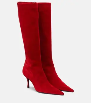 Women's Red Over Knee Boots