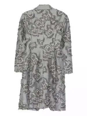 GANNI Frayed Cloud-print Coat
