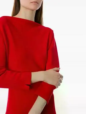 Alberta Ferretti Slash-neck Midi Dress