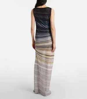 Missoni Sequined Striped Lame Maxi Dress