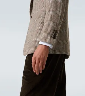 Dunhill Checked Wool And Cashmere Blazer