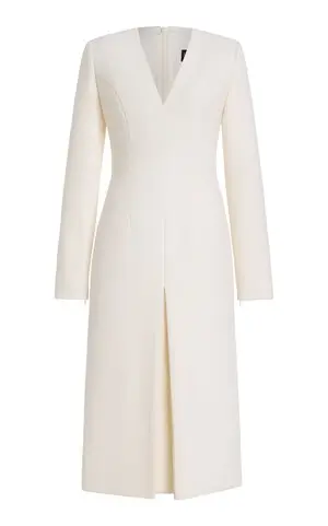 SERGIO HUDSON Wool-crepe Midi Dress