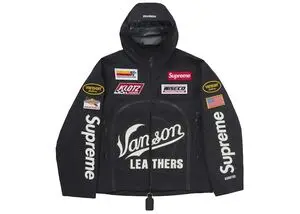 Supreme Vanson Leathers Goretex Shell Jacket - Black