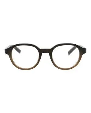 Berluti Acetate Round Frame Eyeglasses - Brown Black Transparent (bl50020u/49/047)