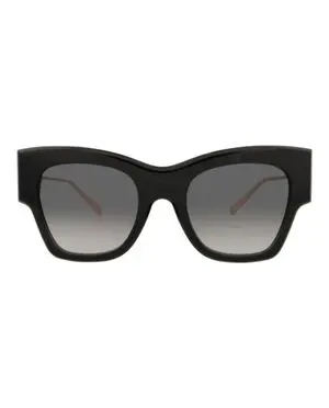 Philipp Plein Acetate Cat Eye Frame Sunglasses - Black Black Smoke (spp120m/53/0700)