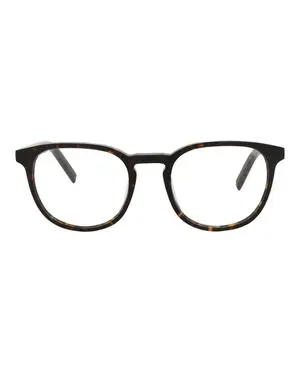 Berluti Round Frame Acetate Optical Frames - Havana Havana Transparent (bl50002i/53/052)