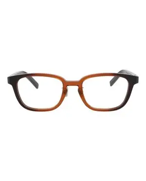 Berluti Acetate Square Frame Optical Frames - Orange Black Transparent (bl50003u/52/044)