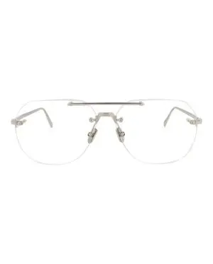 Berluti Berluti Aviator Frame Titanium Optical Frames Palladium Palladium Transparent (bl50017u/58/016)