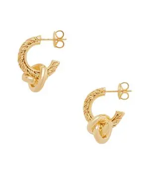 Bottega Veneta Plated Hoop Earrings - Gold