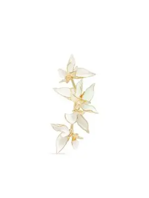 Erdem Flower Branch Brooch - White