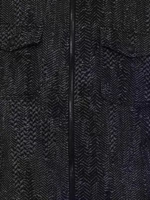 Just Cavalli Herringbone Zip-front Jacket