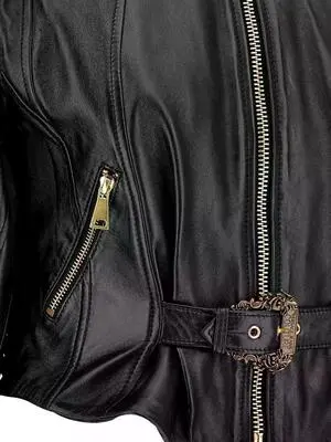 Versace Belted Leather Jacket
