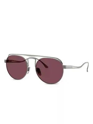 FERRARI Round-frame Double-bridge Sunglasses - Grey