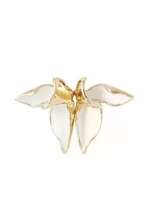 Erdem Flower Button Brooch - White